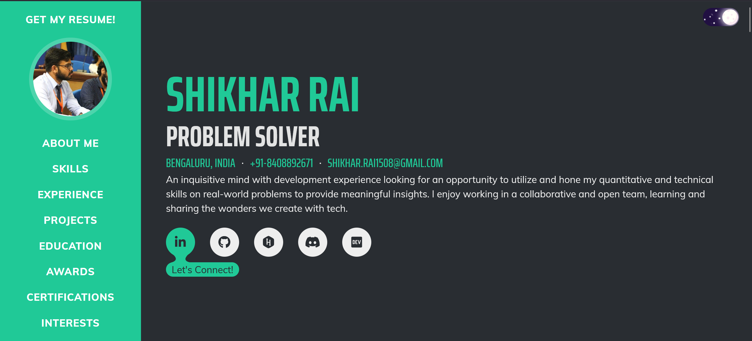 All About Me - Shikhar Rai